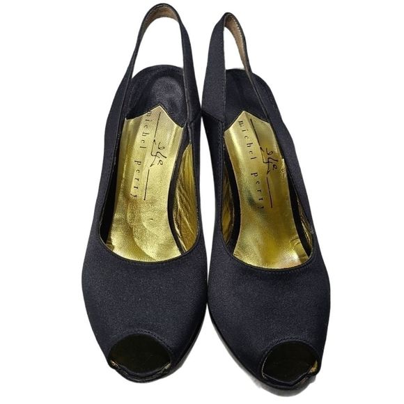 Michel Perry | Shoes | Michel Perry Slingback Open Toe Heels | Poshmark